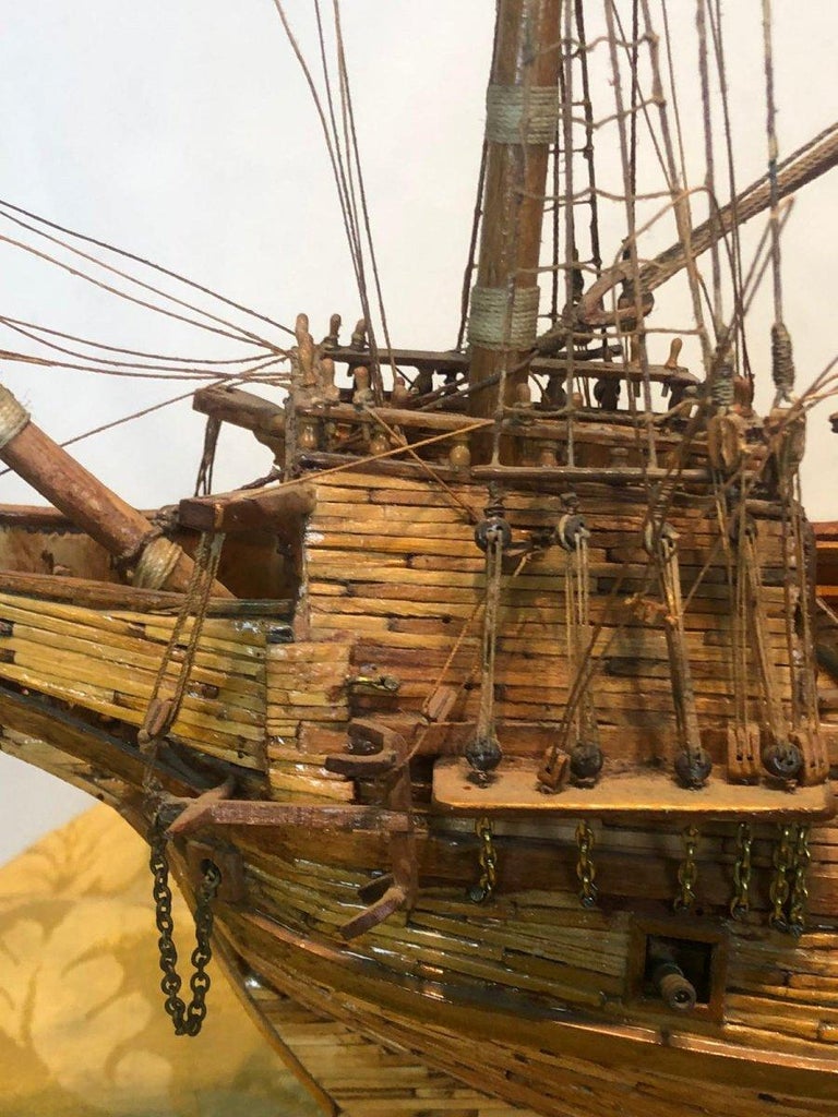 20th Century Recostruction of a Wood Italian Galleon, 1930, Italy For ...