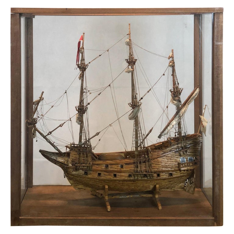 20th Century Recostruction of a Wood Italian Galleon, 1930, Italy For ...