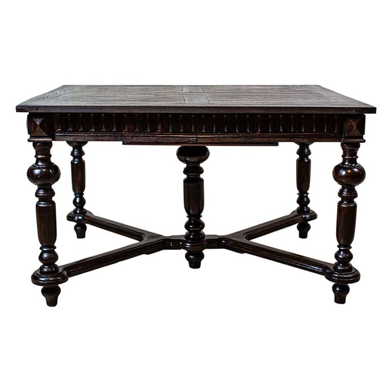 Early 20th-Century Rectangular Oak Dining Table For Sale at 1stDibs