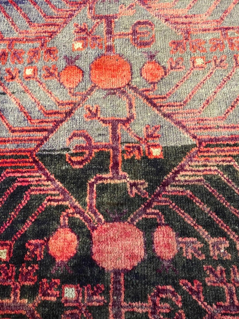 20th Century Red and Brown Pomegranate Kothan Handmade Rug, circa 1900 ...