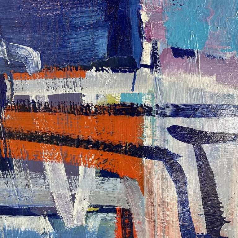 20th Century Red French Abstract Oil Painting of a Color Field by ...