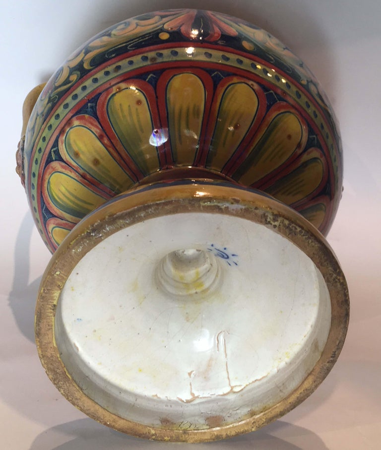 20th Century Renaissence Revival Polychrome Drawings Pottery Gualdo ...