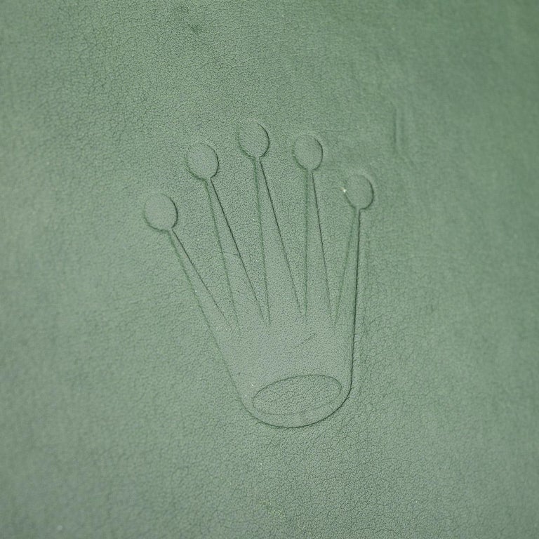 20th Century Rolex Green Leather Bound Display Mirror For Sale at ...