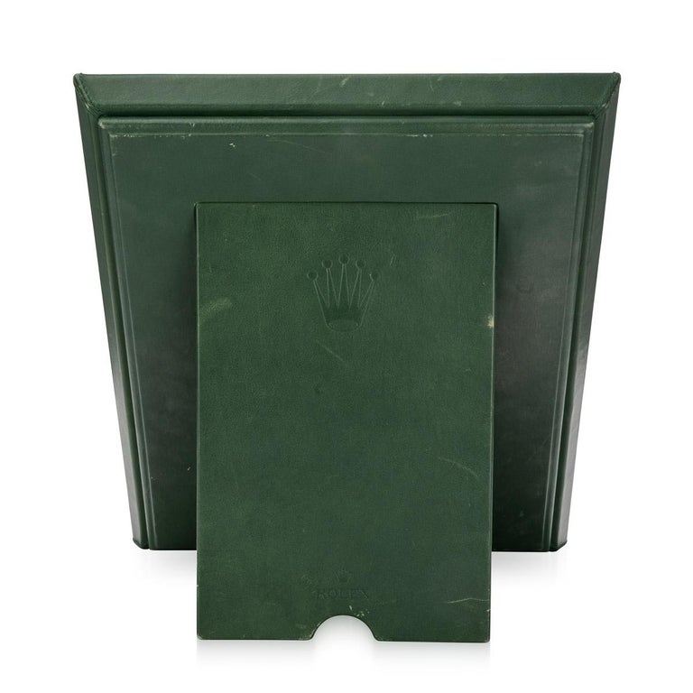20th Century Rolex Green Leather Bound Display Mirror For Sale at ...