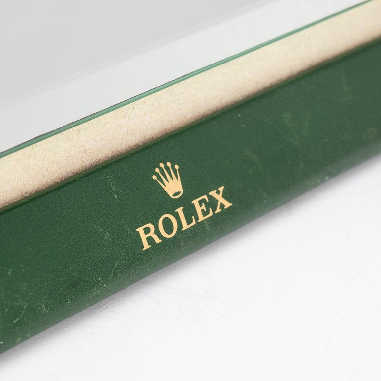 20th Century Rolex Green Leather Bound Display Mirror For Sale at ...