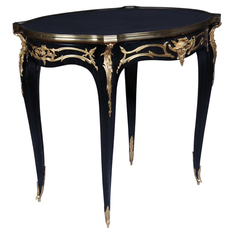 20th Century Royal Side Table after Francois Linke, Paris, black gold ...