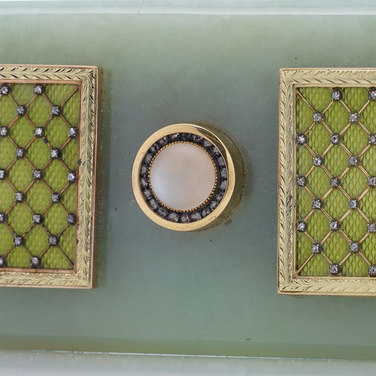 20th Century Russian Faberge 56 Gold and Enamel Bell-Push, Mikhail ...