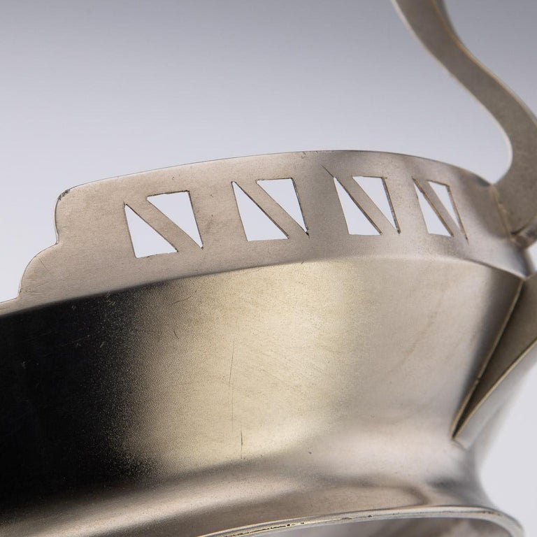 20th Century Russian Pan Slavic Gem-Set Solid Silver Kovsh, Moscow, c ...