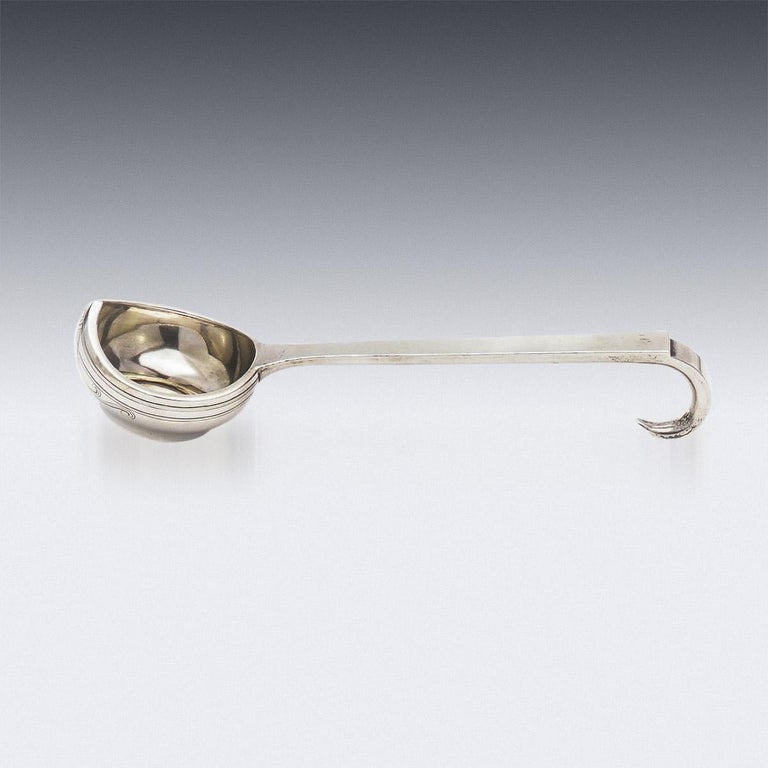 20th Century Russian Pan Slavic Solid Silver Punch Bowl and Ladle ...