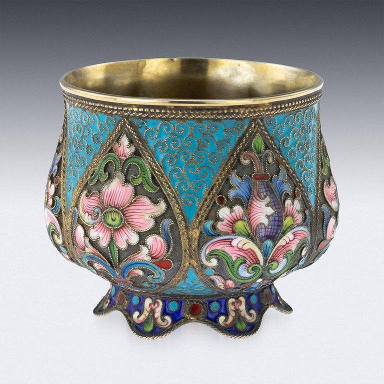 20th Century Russian Silver and Cloisonné Enamel Salt, circa 1910 at ...
