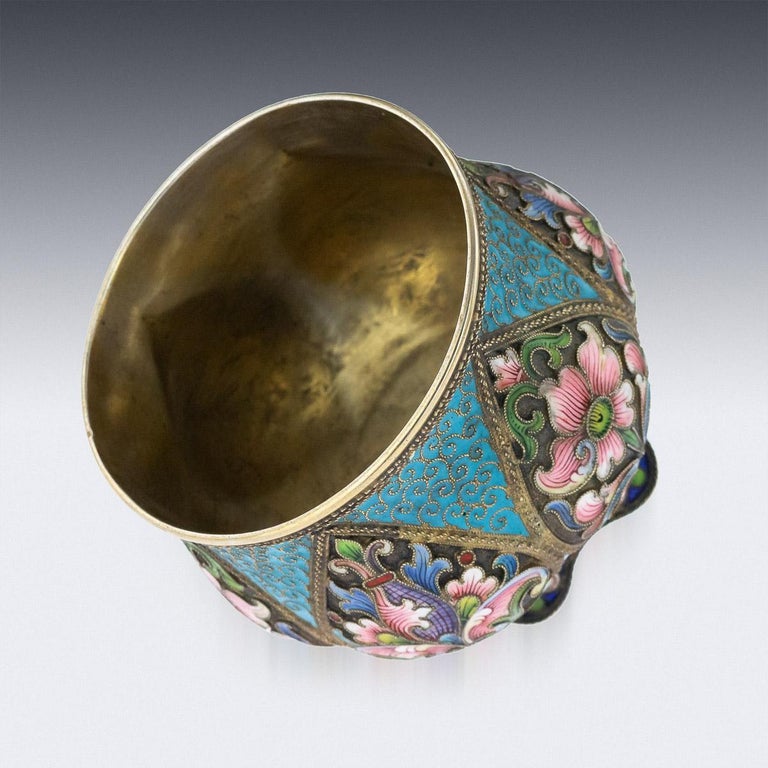 20th Century Russian Silver and Cloisonné Enamel Salt, circa 1910 at ...
