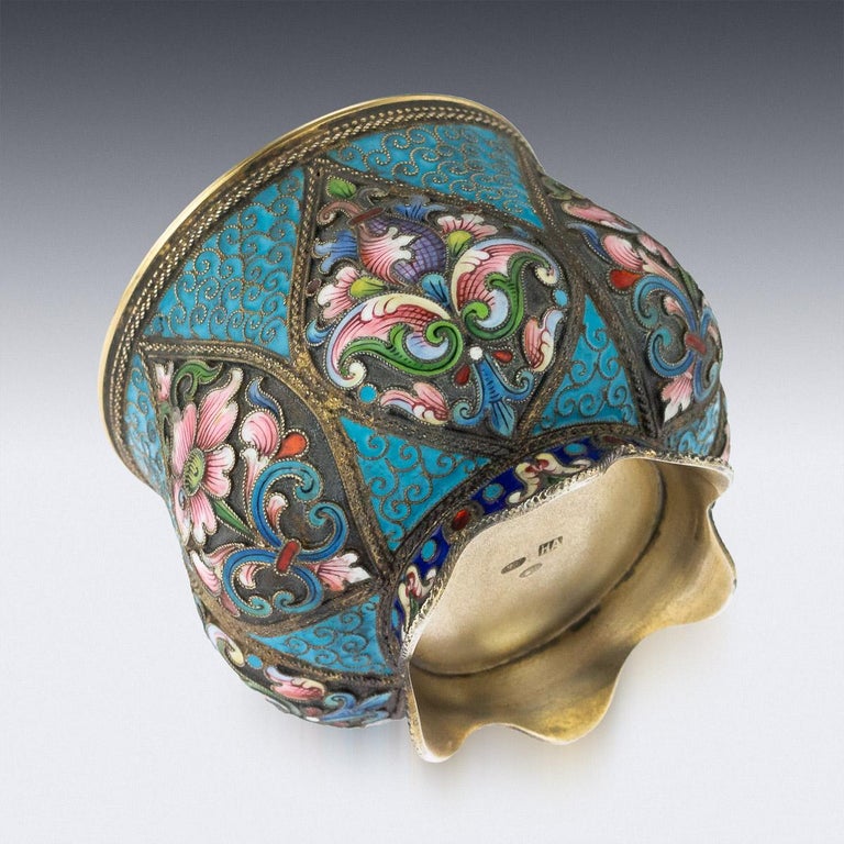 20th Century Russian Silver and Cloisonné Enamel Salt, circa 1910 at ...