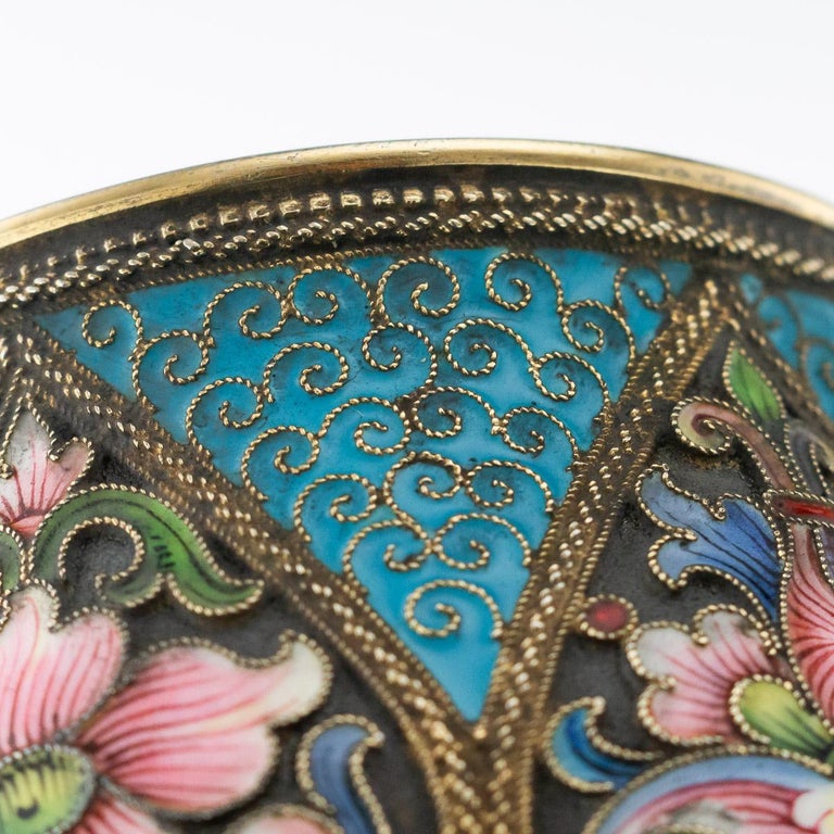 20th Century Russian Silver and Cloisonné Enamel Salt, circa 1910 at ...