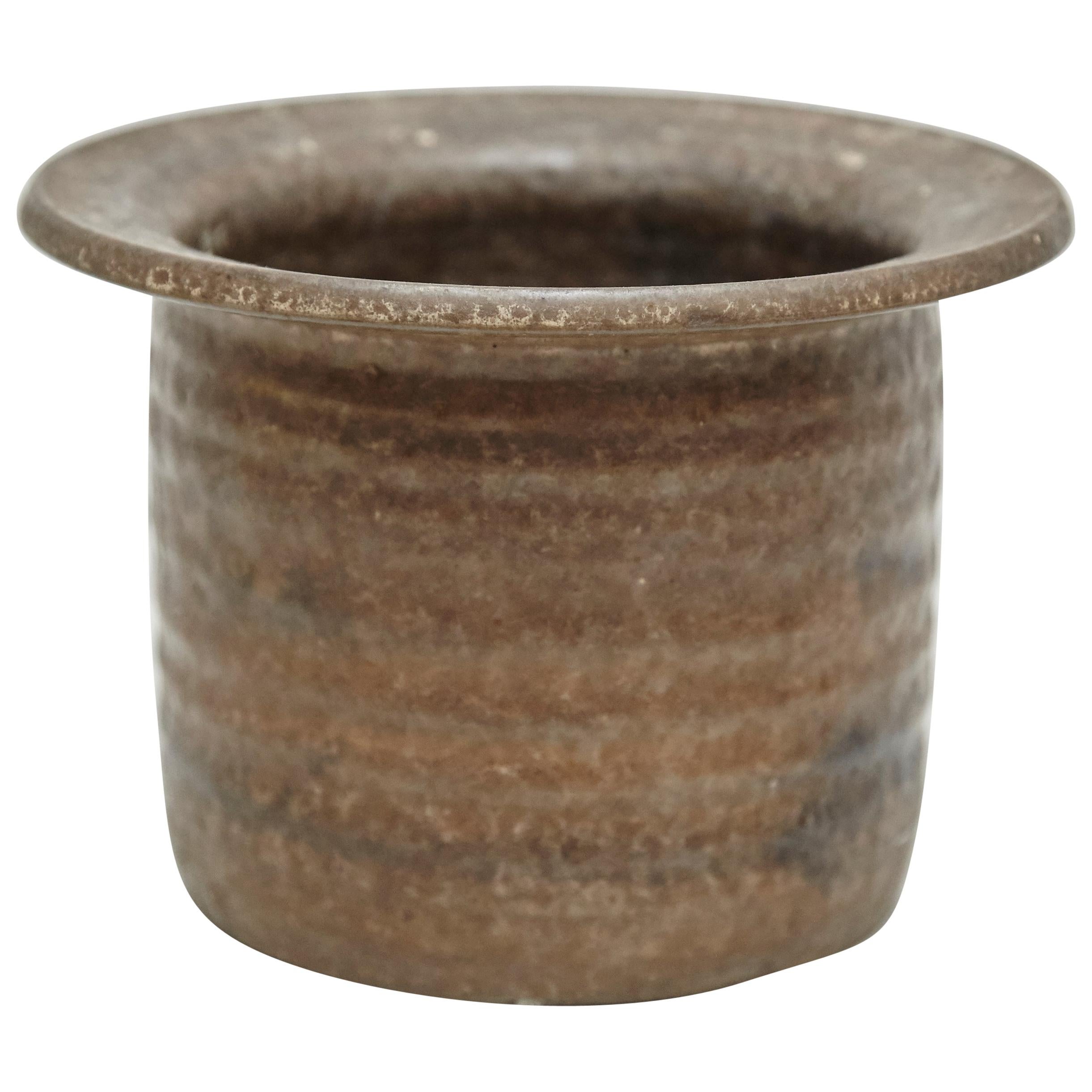 Traditional Rustic Large Ceramic Vase, circa 1940 For Sale at 1stDibs