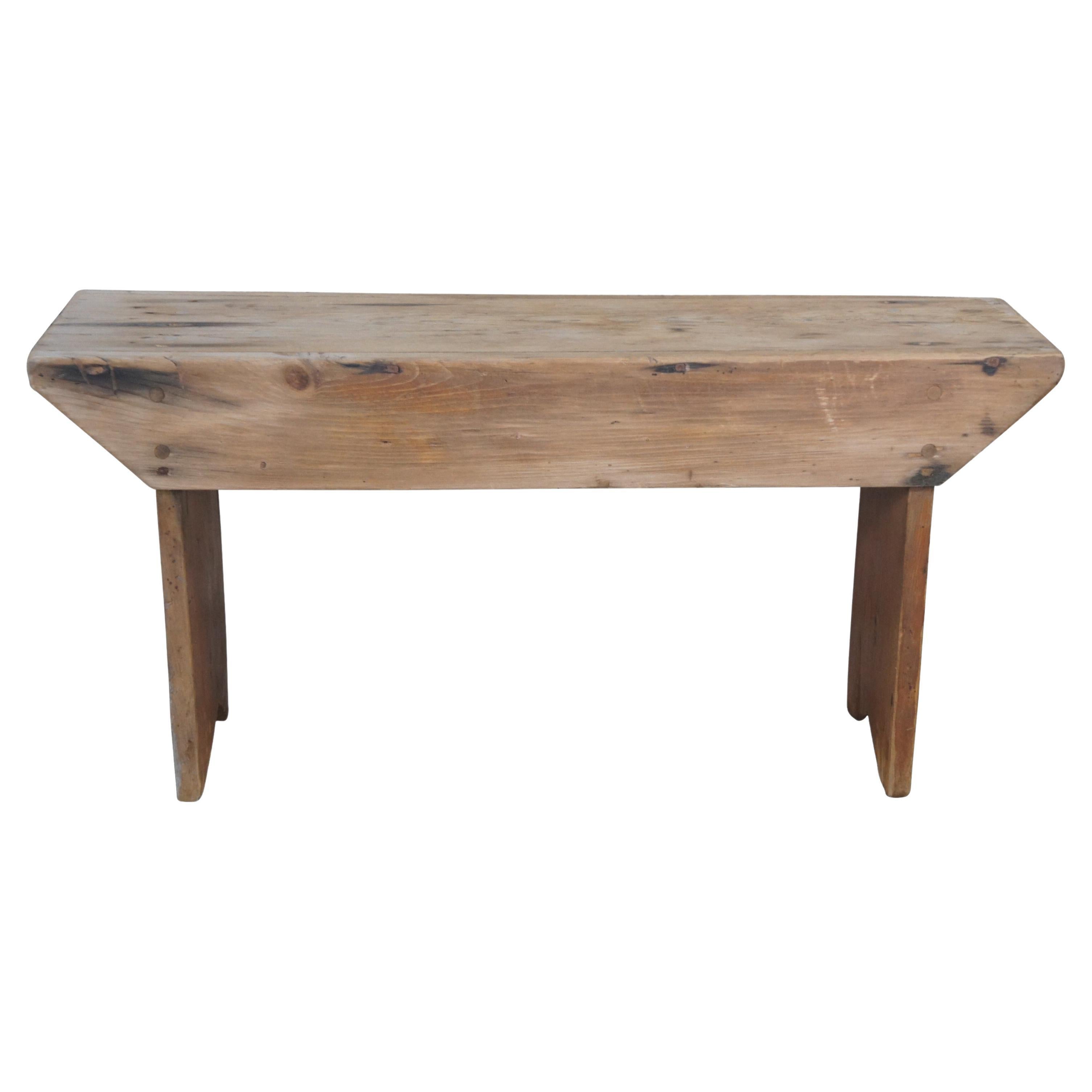 Frontgate X-Frame Brown Leather and Cowhide Bench Seat at 1stDibs