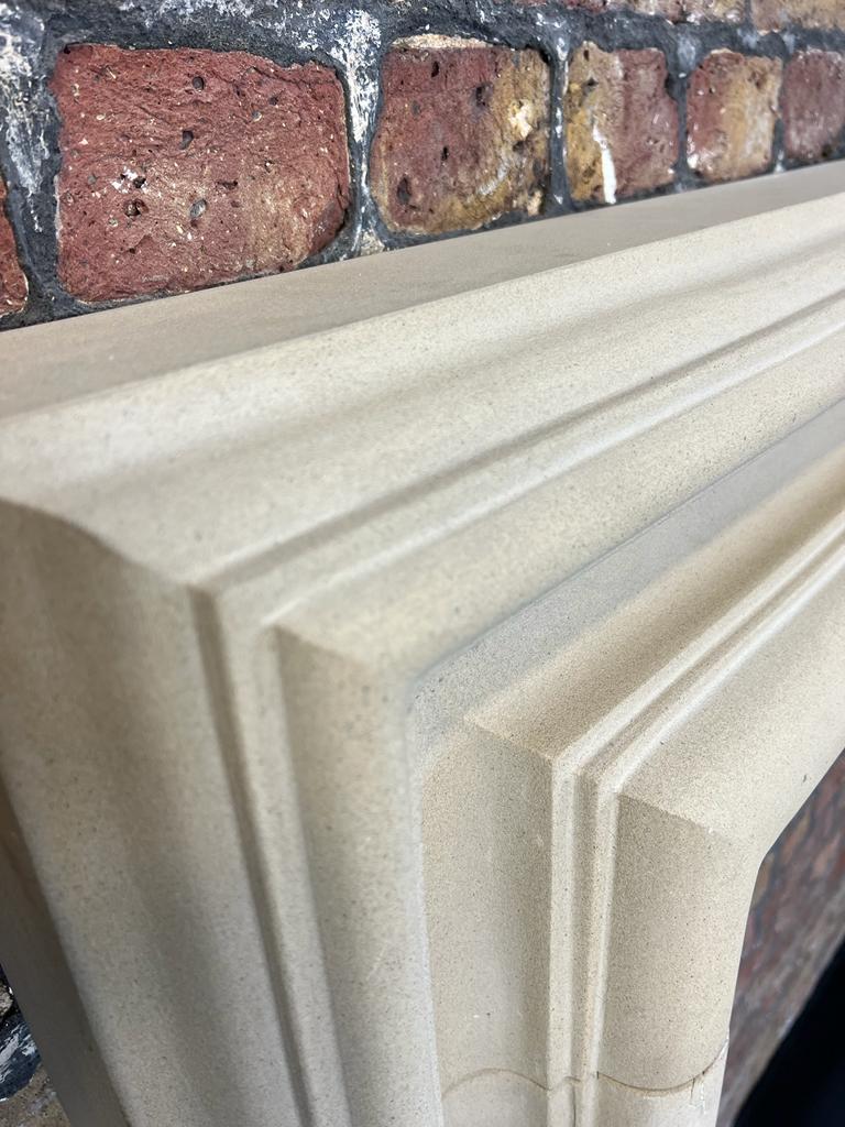 20th Century, Sandstone Bolection Fireplace Mantlepiece For Sale at 1stDibs