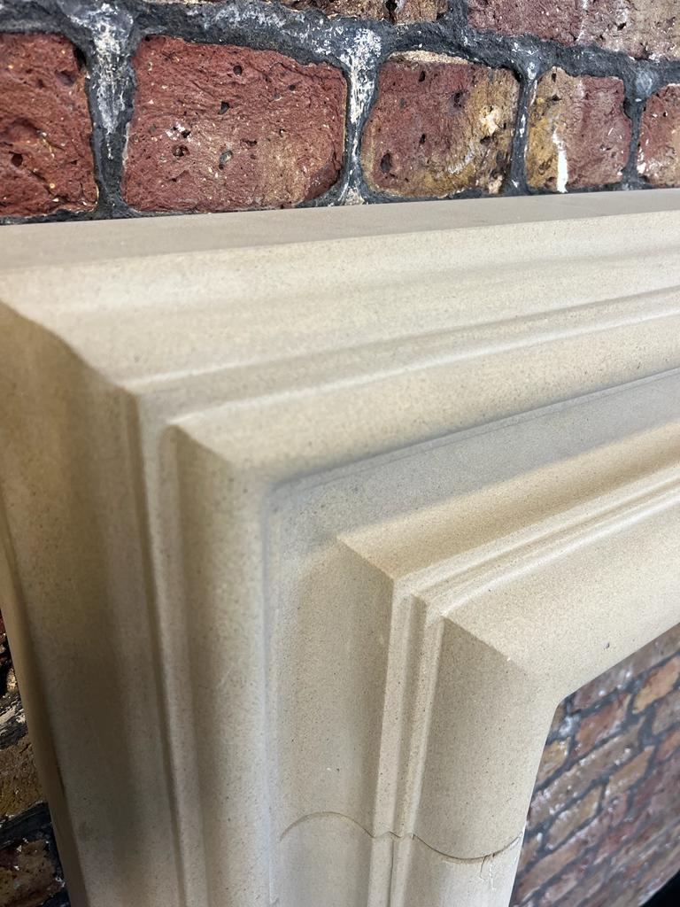 20th Century, Sandstone Bolection Fireplace Mantlepiece For Sale at 1stDibs