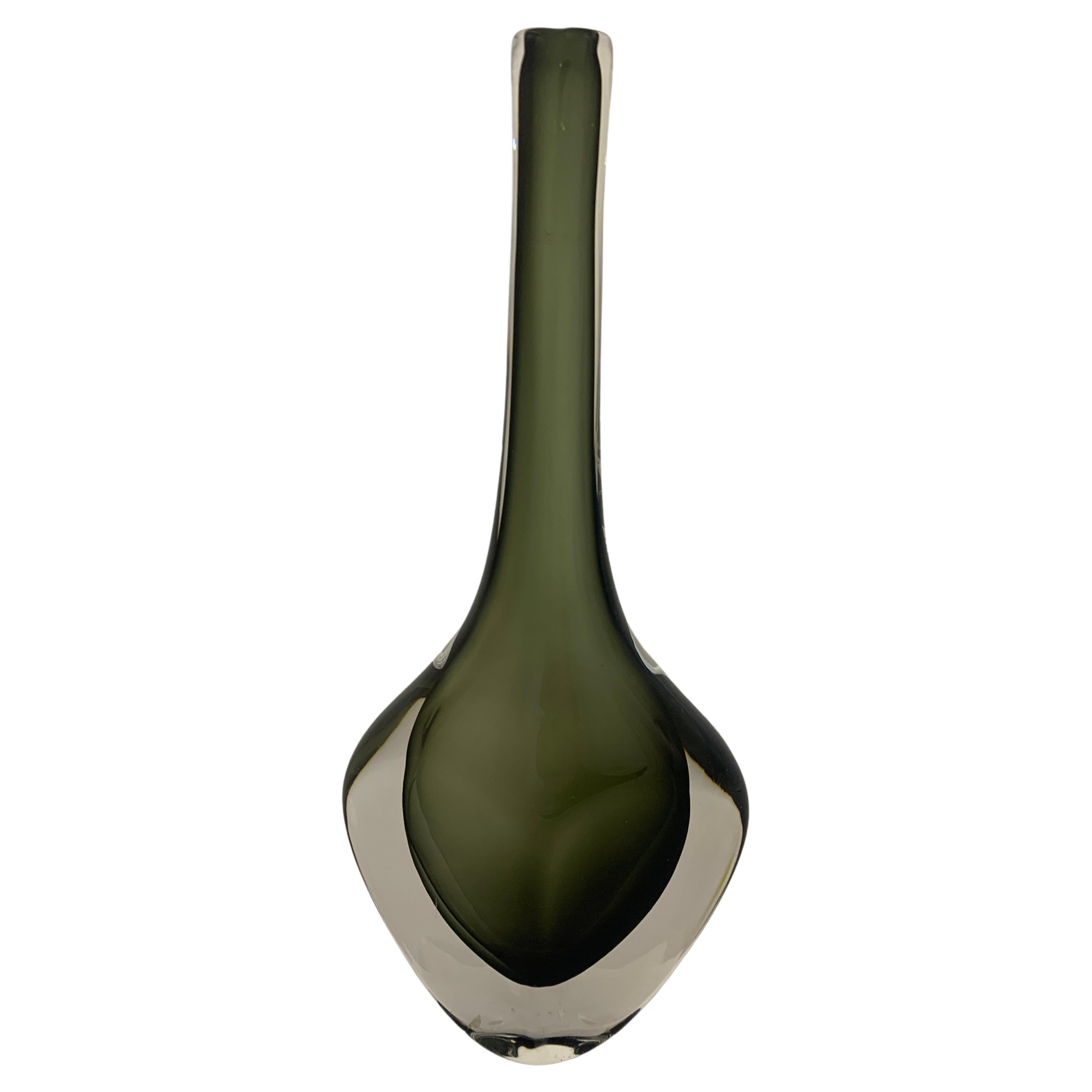 Nils Landberg Glass Vase by Orrefors in Sweden at 1stDibs