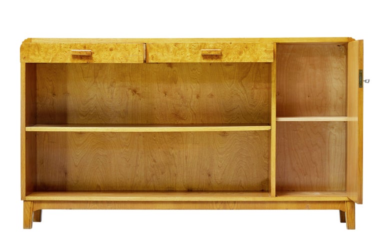 20th Century Scandinavian Modern Elm Low Bookcase at 1stDibs