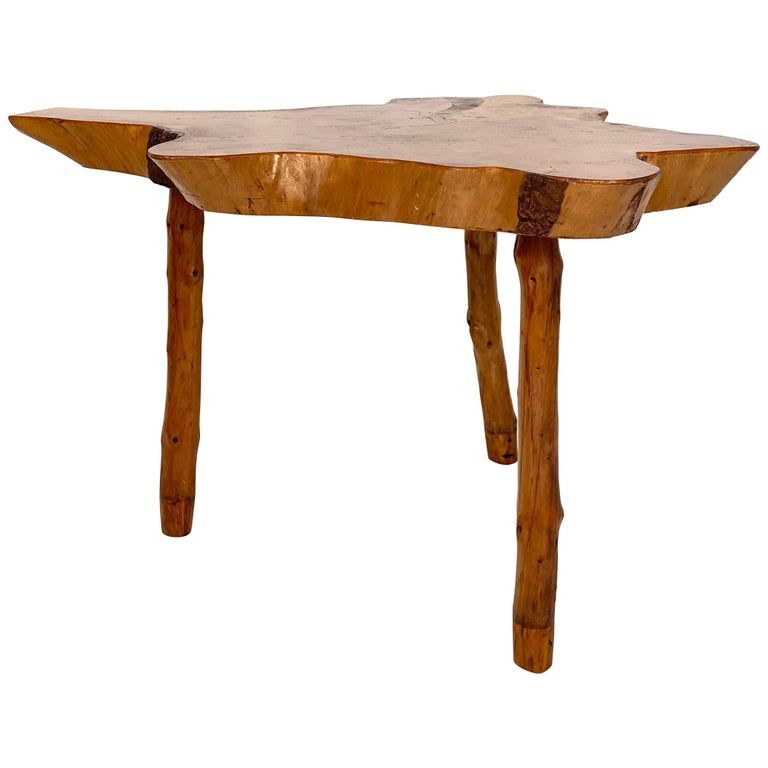 20th Century Scandinavian Tree Trunk Centre Table, Writing Desk or ...