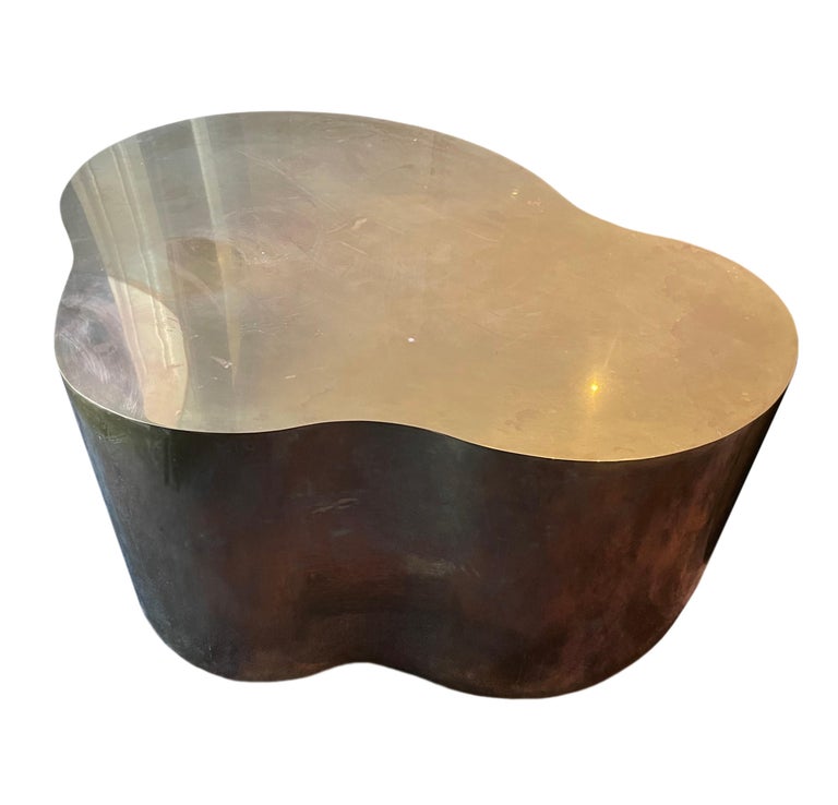 Post Modern Style, Large Freeform Polished Bronze Side Table, For Sale ...