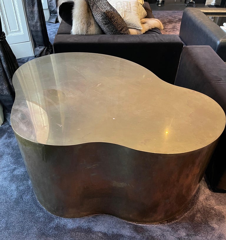Post Modern Style, Large Freeform Polished Bronze Side Table, For Sale ...