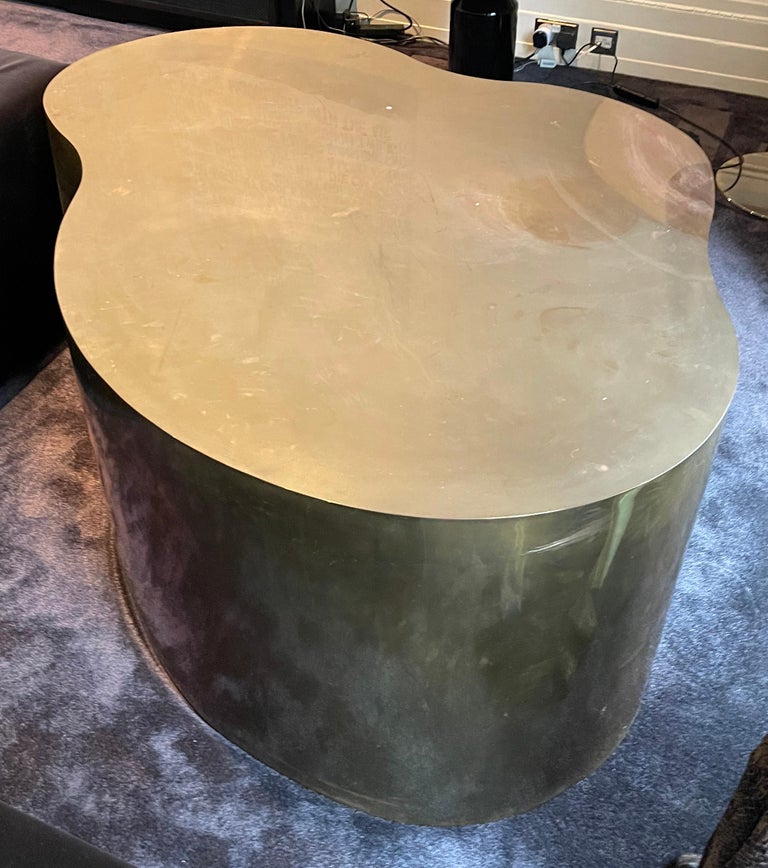 Post Modern Style, Large Freeform Polished Bronze Side Table, For Sale ...