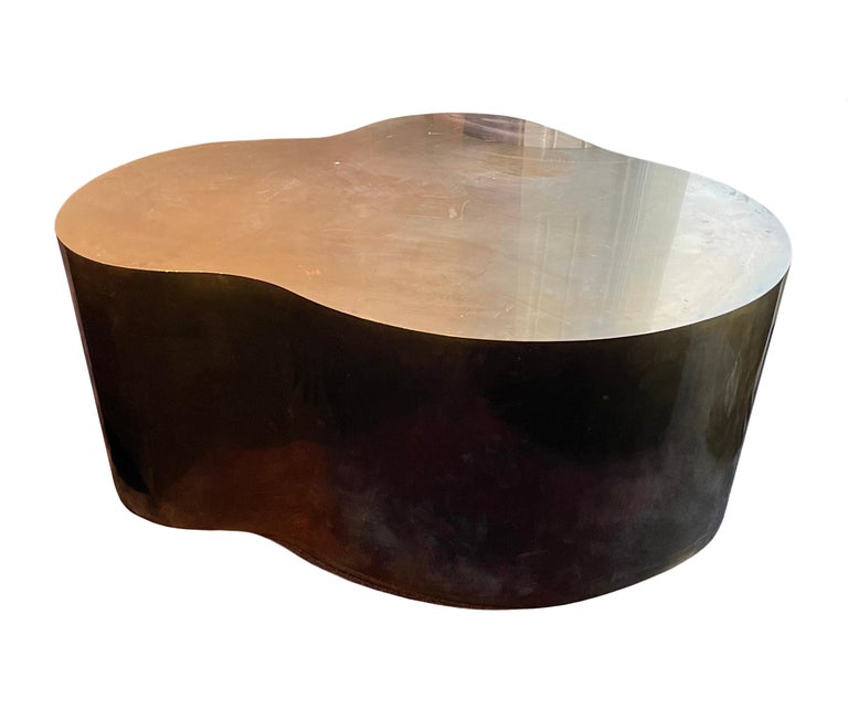 Post Modern Style, Large Freeform Polished Bronze Side Table, For Sale ...