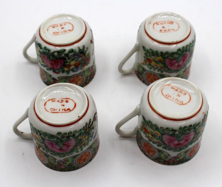 20th Century Set of Chinese Export Cups and Saucers For Sale at 1stDibs