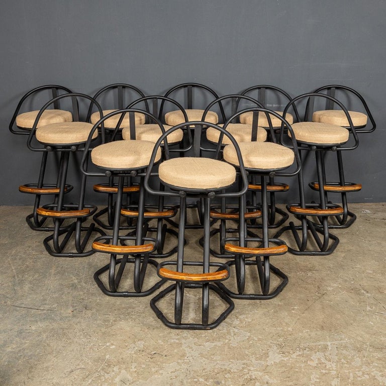 20th Century Set of Twelve Bar Stools, circa 1960 For Sale at 1stDibs