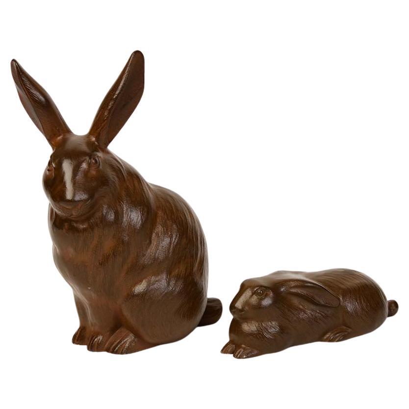 Japanese Bronze Rabbits - 17 For Sale on 1stDibs | rabbit in japanese ...