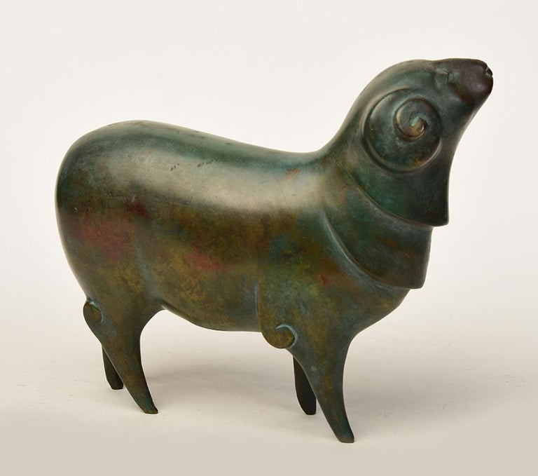 20th Century, Showa, Japanese Bronze Animal Ram / Sheep For Sale at 1stDibs
