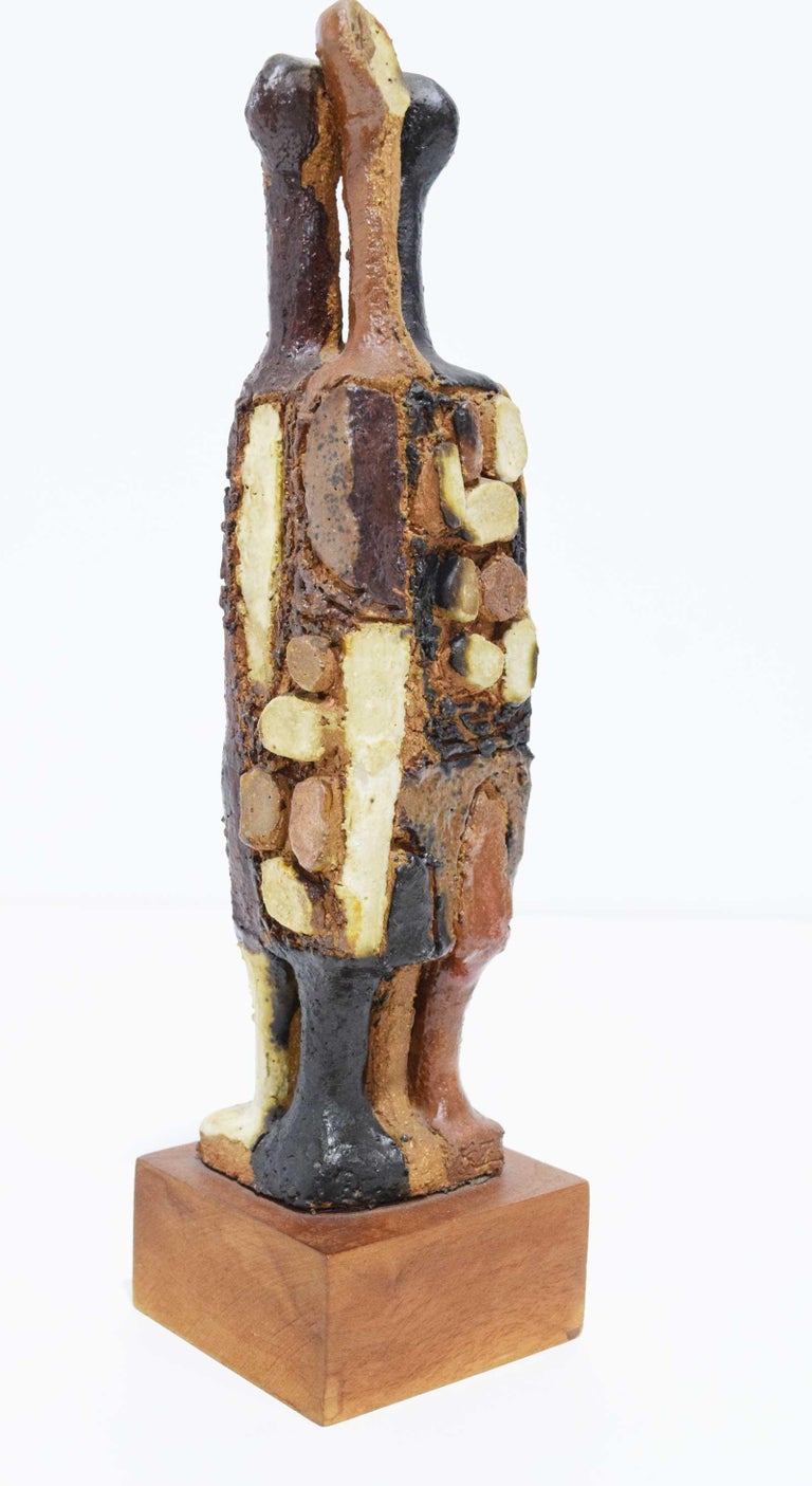20th Century Signed Ceramic Figure Sculpture For Sale at 1stDibs