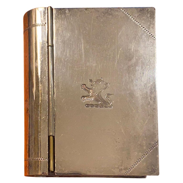 20th Century Silver Book Box, Unmarked at 1stDibs