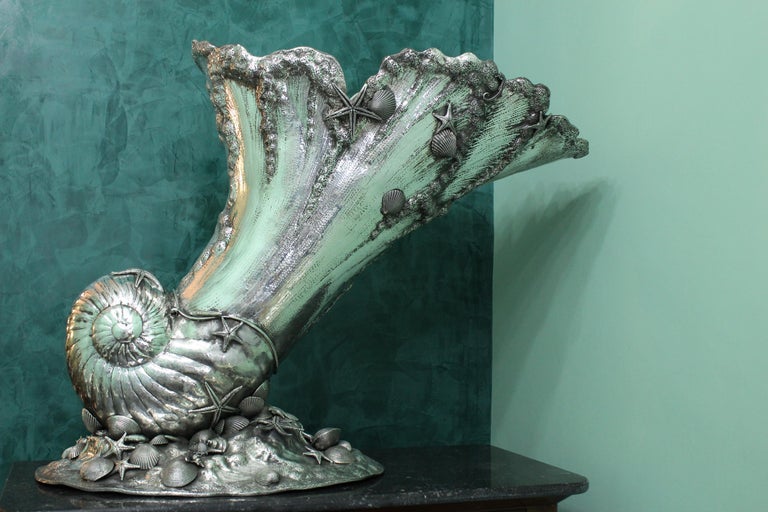 20th Century Silver Cornucopia Handcrafted by Giuseppe De Luca, Italy ...