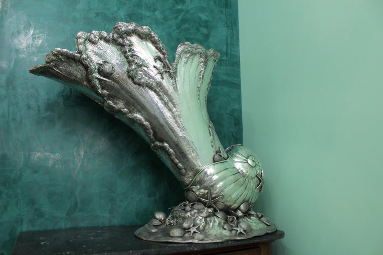 20th Century Silver Cornucopia Handcrafted by Giuseppe De Luca, Italy ...