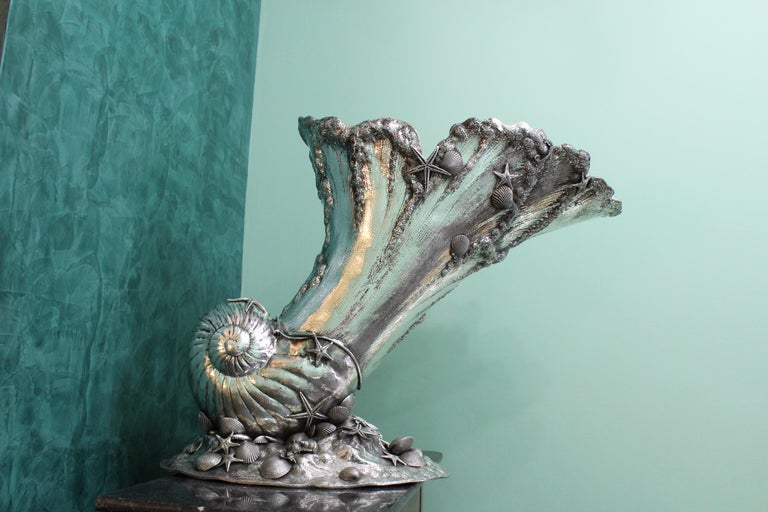 20th Century Silver Cornucopia Handcrafted by Giuseppe De Luca, Italy ...