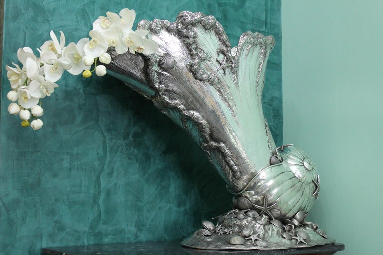 20th Century Silver Cornucopia Handcrafted by Giuseppe De Luca, Italy ...