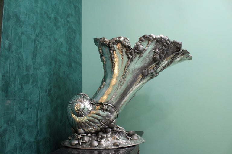 20th Century Silver Cornucopia Handcrafted by Giuseppe De Luca, Italy ...