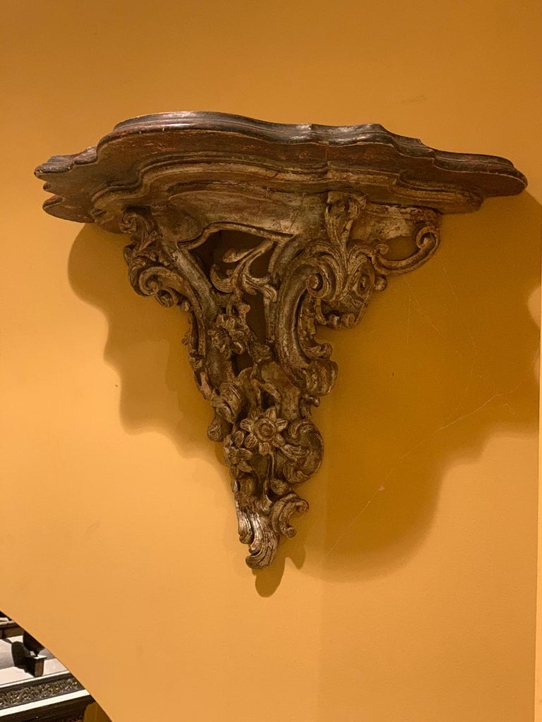20th Century Silver Gilt Floral Bracket For Sale at 1stDibs
