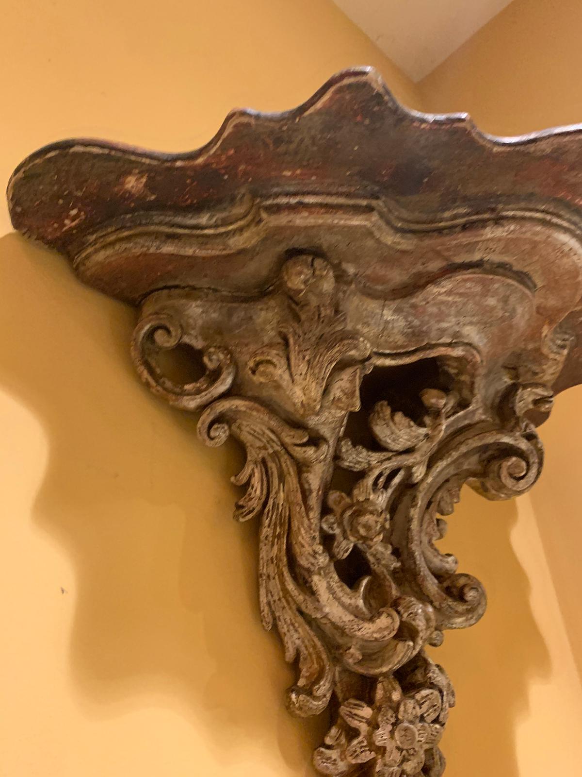 20th Century Silver Gilt Floral Bracket For Sale at 1stDibs