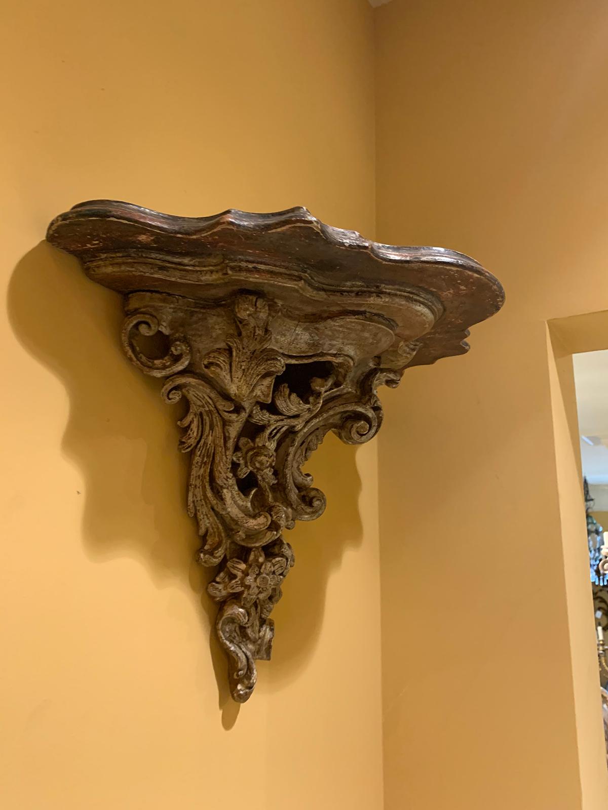 20th Century Silver Gilt Floral Bracket For Sale at 1stDibs