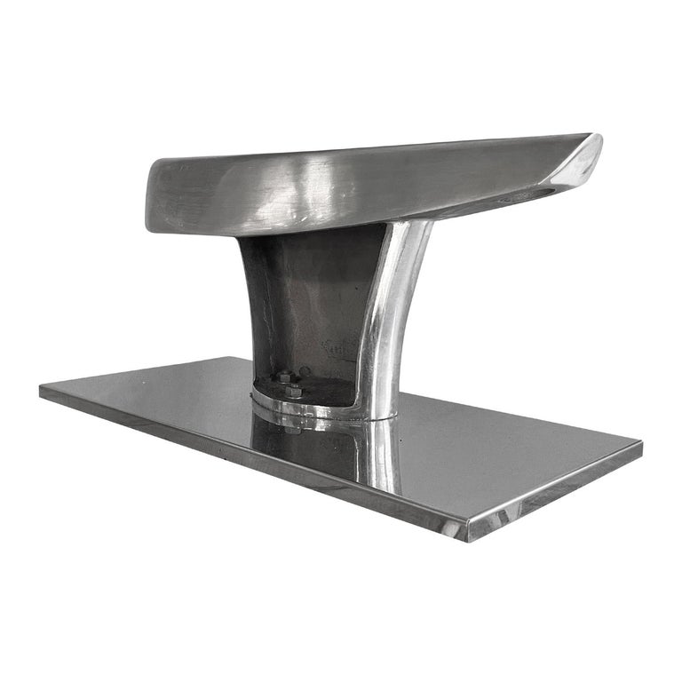 20th Century Silver Italian Metal Object D'Art, Vintage Aluminum Table ...