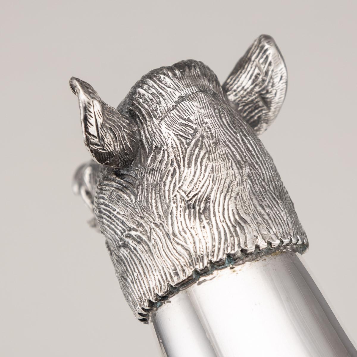 20th Century Silver Plated and Boar Head Shaped Jug and Cups, c.1960 at ...