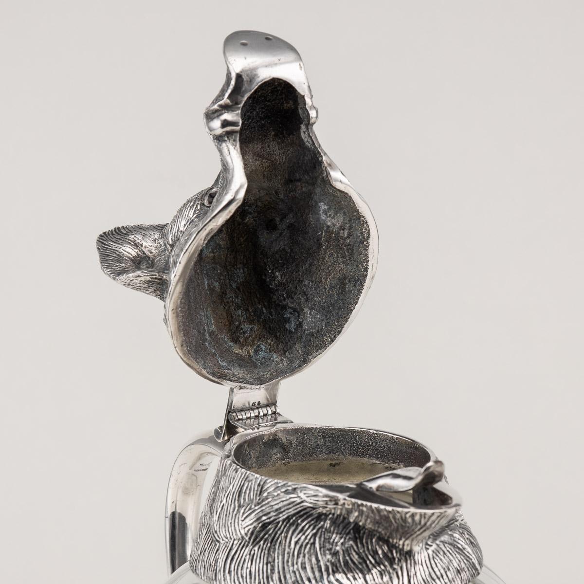 20th Century Silver Plated and Boar Head Shaped Jug and Cups, c.1960 at ...