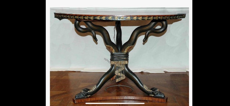 20th Century Snake Table Design After K. F. Schinkel Empire Manner For ...