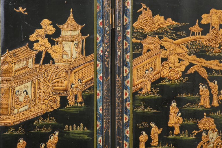 20th Century Chinese Export Lacquered Coromandel Screen at 1stDibs