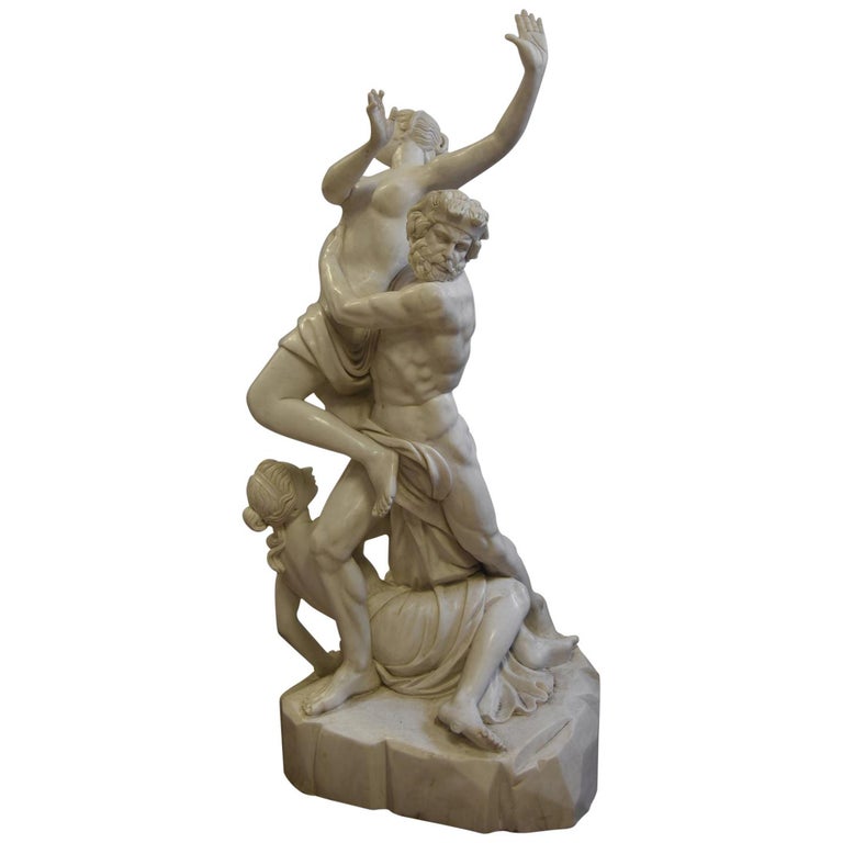 20th Century Statue in Marble Mythology Greek Pluto Goddess Proserpine ...