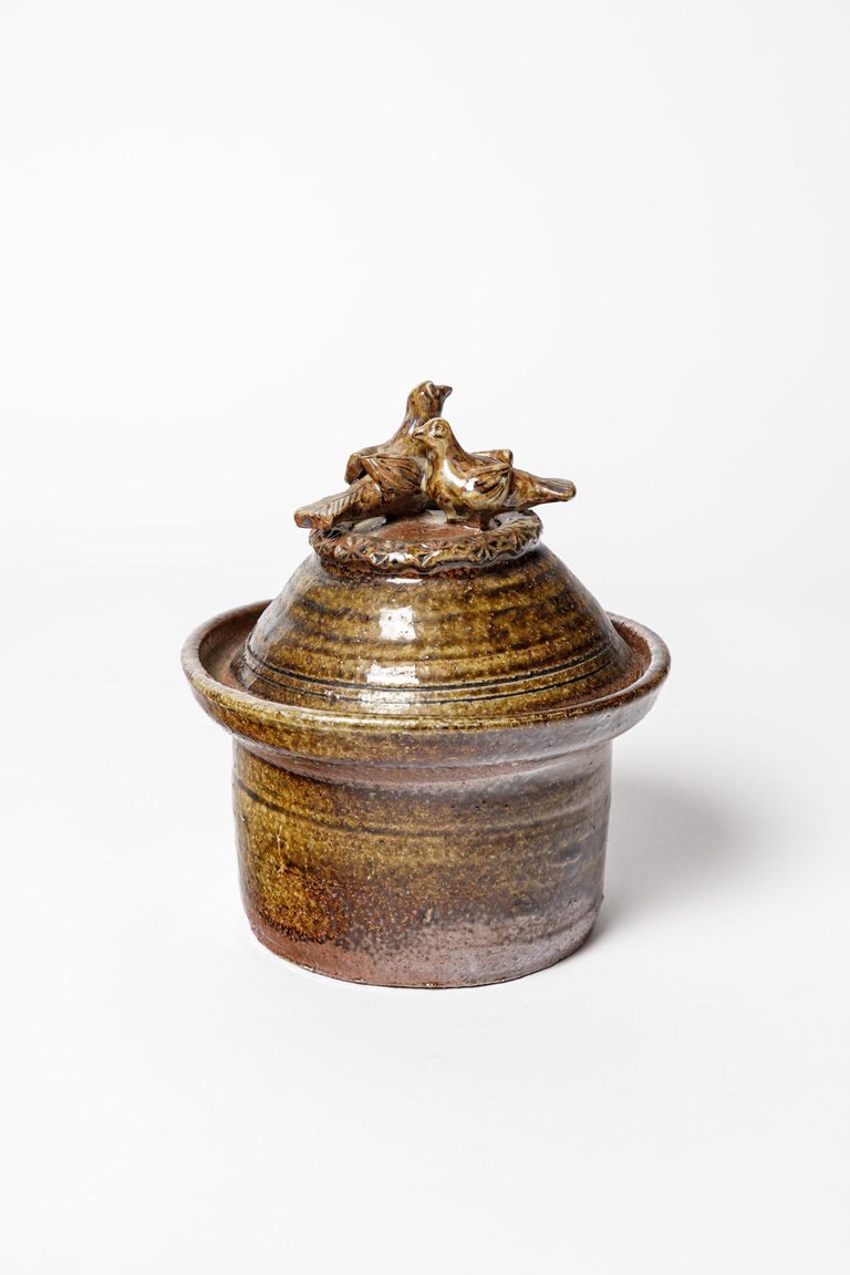 20th Century Stoneware Ceramic Box by Claude Gaget La Borne circa 1990 ...