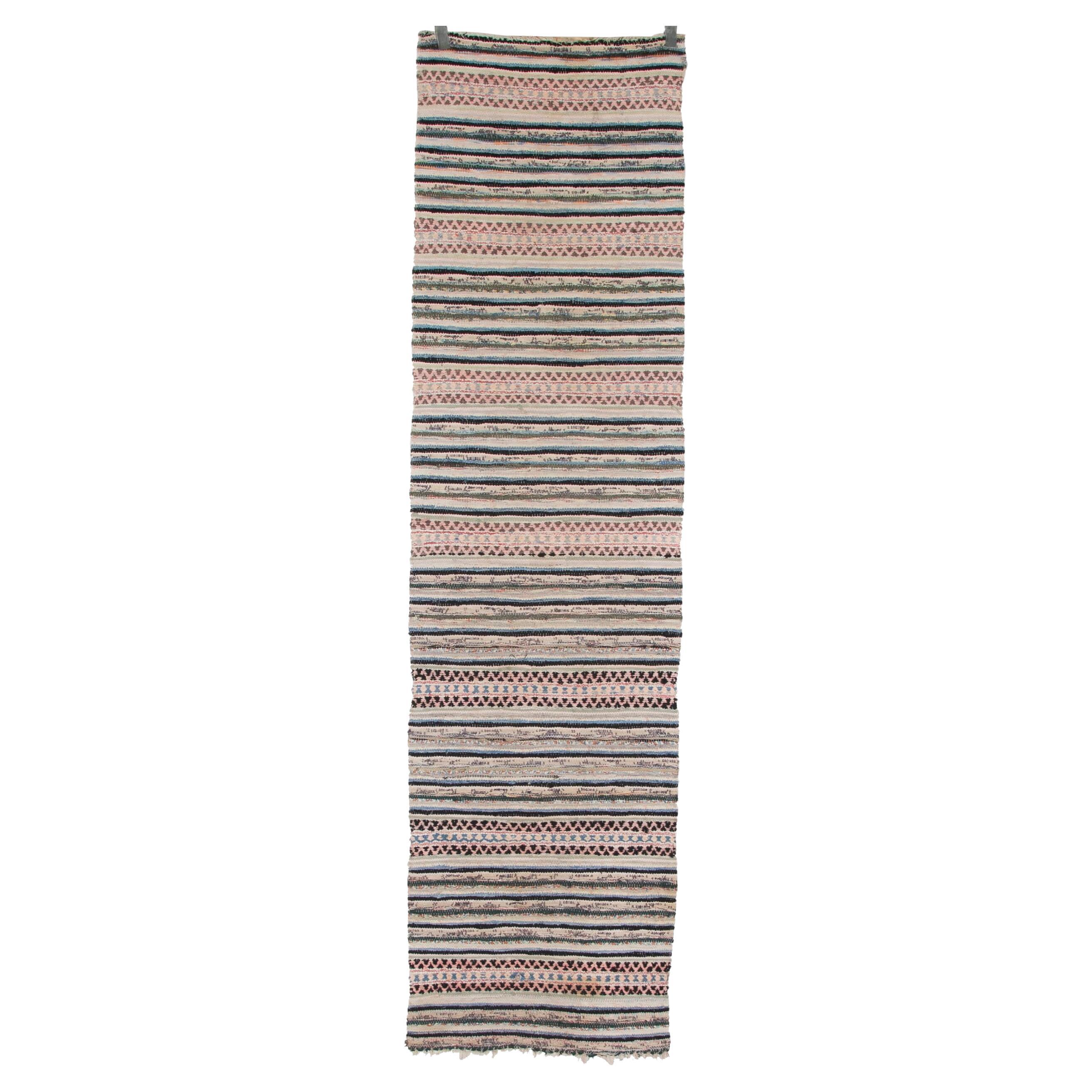 Traditional Swedish Rag Rug, 1950s For Sale at 1stDibs